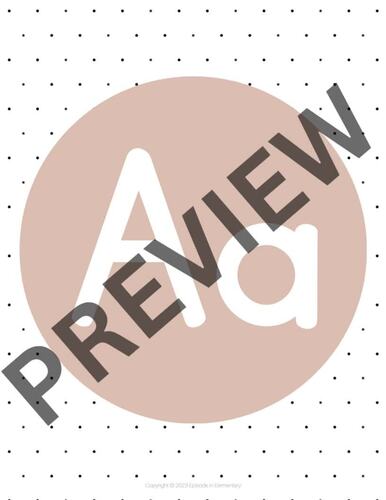 Alphabet Posters Print and Cursive: Boho Neutrals Dot by Episode in ...