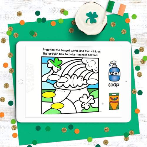 St. Patrick's Day Color Progression Articulation and Language Boom Cards