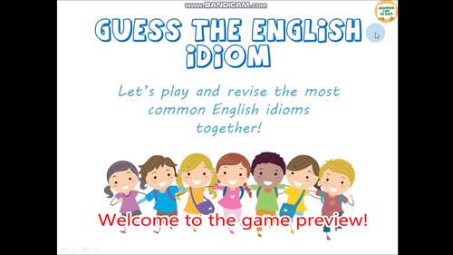 PowerPoint Game English Idioms - English Classroom Group Activity