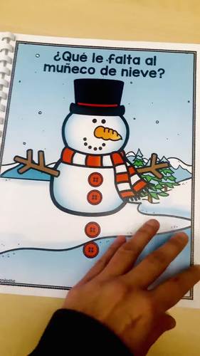 Muñeco de nieve - Snowman Guessing Winter Game, Activity in Spanish