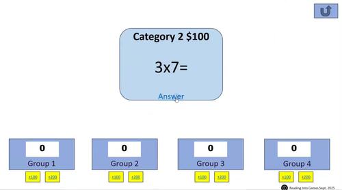 Fact Fluency #2 Multiplication Game Show (2x-6x)- Multiplication Math ...