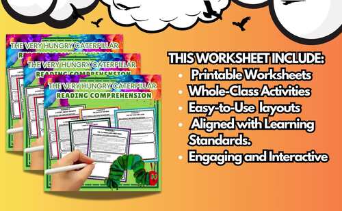 The Very Hungry Caterpillar Reading Comprehension Activities 3rd,4th ...
