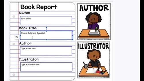 Fiction Book Report Print & Google Classroom™ by Bobbi Bates | TPT