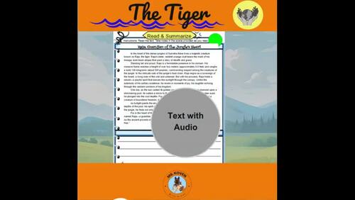 Roaring Through the Jungle: Explore Raja, the Tiger by Ms Koven with Class