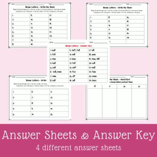 WRITE THE ROOM Bonus Letters (FLOSS RULE) ff, ll, ss, zz | Elementary ...
