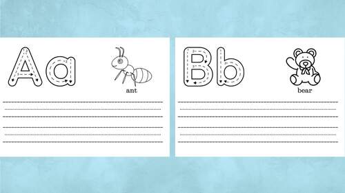 26 ABC Phonics Tracing Worksheet Preschool- Kindergarten Handwriting ...