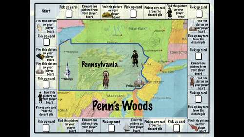 13 Colonies History Board Games #11 - Pennsylvania (printable,social ...