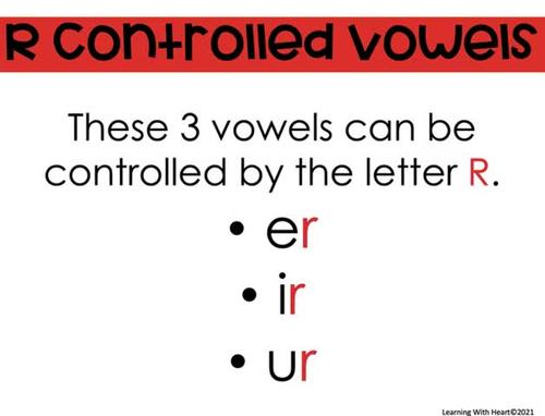 "We Love R Controlled Vowels" Phonics Lesson Slideshow and Printables ...