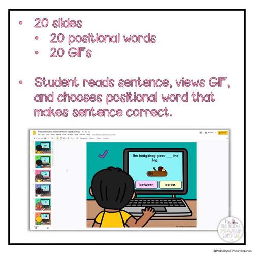 Preposition of Place Digital Activity for Google Classroom | TPT