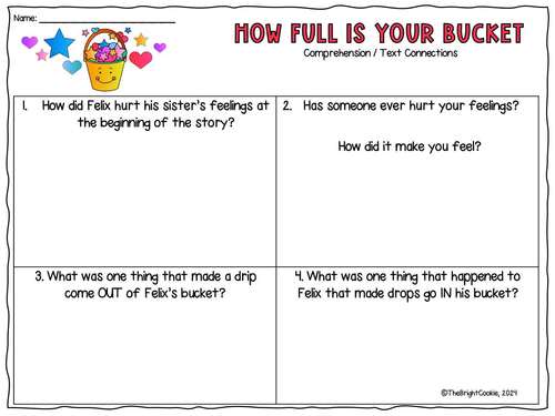 How Full Is Your Bucket | Kindness and Friendship Lessons, Back to ...