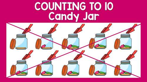 Animated GIFs Math Counting to 10 Candy Jar with Animation | TPT