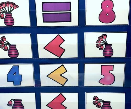 More or less kindergarten Preschool Math Center Valentine's Day ten ...