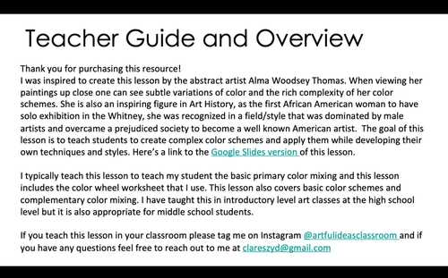 Alma Woodsey Thomas Abstract Painting Lesson : Color Theory and Black ...