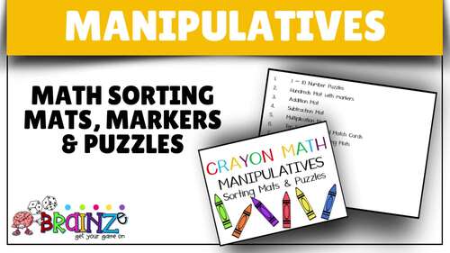 Math Manipulatives Sorting Mats & Puzzles for Early Learners | Math Centers