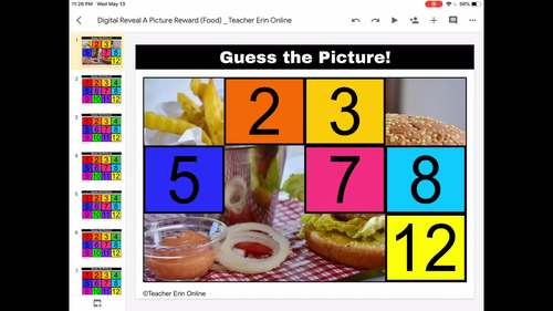 Digital Reveal A Picture (Food) Reward | 30 Mystery Pictures | Google ...