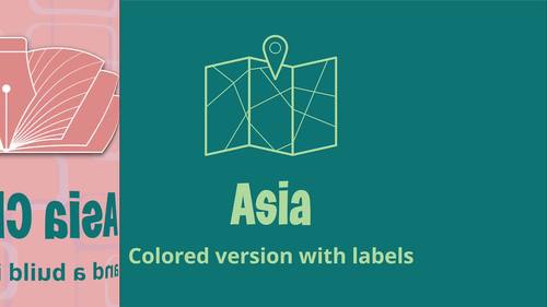 Asia political maps clip art - complete and layered by Working Dog ...