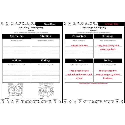 Valentine’s Day Reading Comprehension Passage | Candy Code Mystery ...