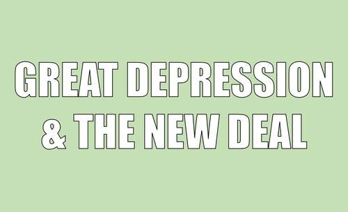 The Great Depression & the New Deal U.S. History Timeline/Posters ...