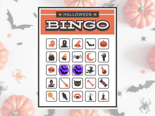 Printable Halloween Bingo Game — 50 Unique Cards + Free Calling Cards ...
