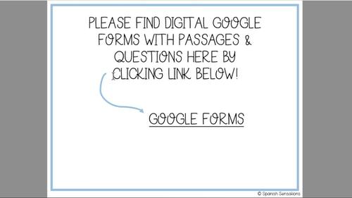 Spanish February Reading Comprehension Passages 3rd-4th Comprensión ...