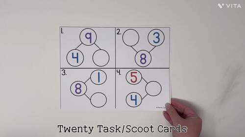 Number Partners of 8 and 9 Fact Families Addition Number Bonds Task ...