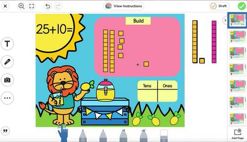 Adding Tens and Multiples of Tens Summer Seesaw Activities | TPT