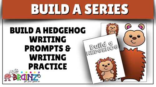 Build a Hedgehog Cut & Paste Craft | Fall Animal Writing and Activities