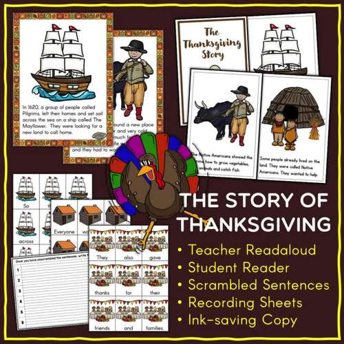 Thanksgiving Scrambled Sentences Reading Center | Comprehension ...