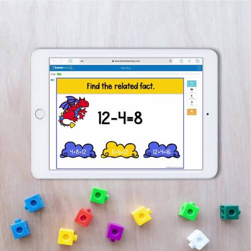 Related Facts Boom™ Cards | Addition and Subtraction within 20 | TPT