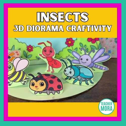 Insects 3D Diorama Craft | Garden | Spring | Butterfly | Ants | Ladybug ...