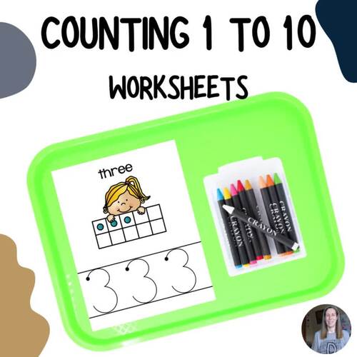 COUNTING TO 10 PLAYDOUGH MATS AND TRACING SHEETS | TPT