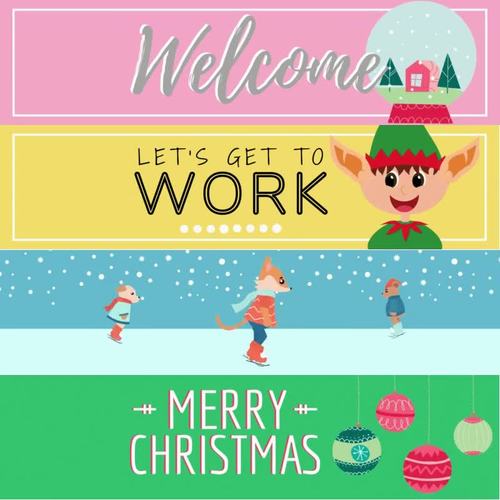 Christmas Google Classroom animated headers by Wonder at the World