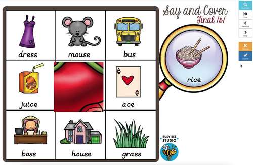 Articulation Boom Cards Games for Speech Therapy | S in Final Position ...