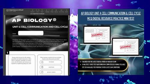 AP Biology UNIT 4 Cell Communication & Cycle Test Prep Hybrid Digital ...