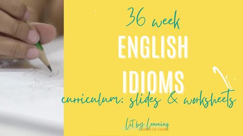 Idioms Worksheets | ELL language by Lit By Learning | TPT
