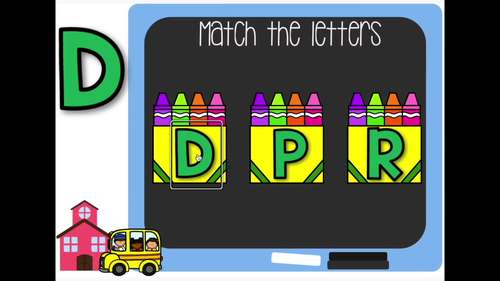 Back to School Letter Match Boom Cards by AUtogether | TPT