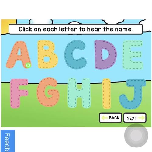 NO PRINT NO PREP Letter Identification WITH AUDIO by Little Beacon