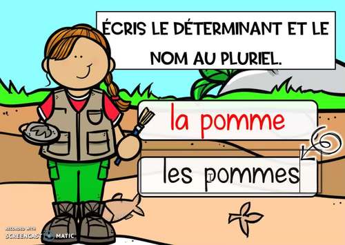 Le pluriel des déterminants et des noms Boom Cards by Madame Soleil