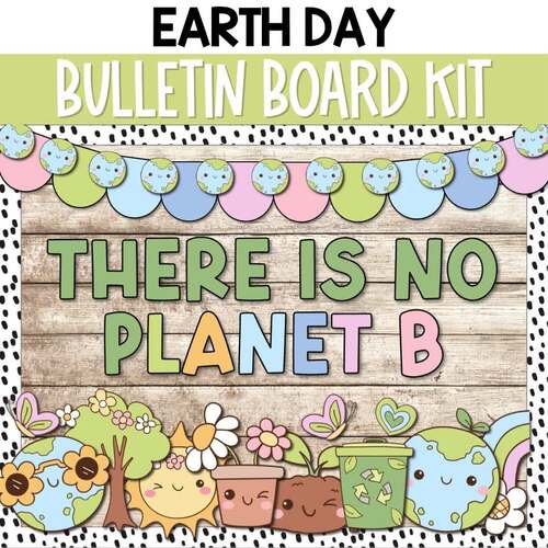 Pastel Earth Day Bulletin Board Kit, Arbor Day Bulletin Board for Spring