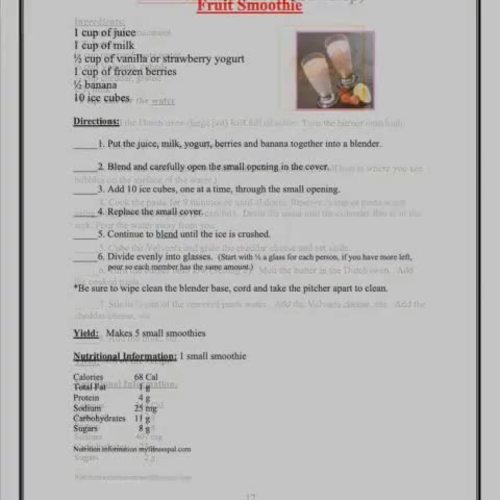 Recipes for Kids by All About Food and Life Skills FACS | TPT