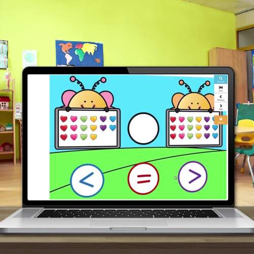 Comparing Sets within 20 Boom Cards - Compare Groups Kindergarten Math