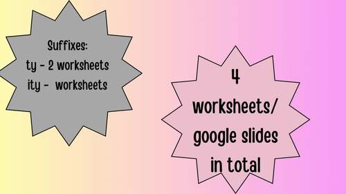 Morphemes: Suffixes -TY, -ITY New Ontario Language Curriculum, Digital ...