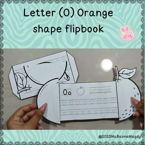 Letter (O) craft/activity Orange shape flipbook for kindergarten and ...