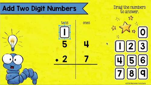 2 Digit Addition with Regrouping Using the Standard Algorithm Distance ...