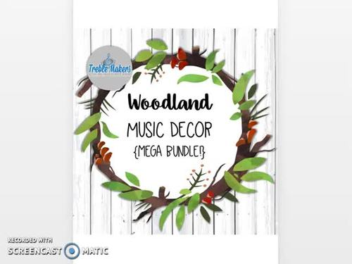 Woodland / Forest Music Decor- Soprano Recorder Posters | TPT