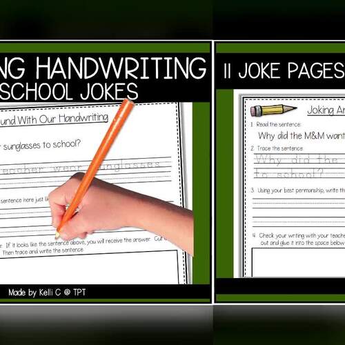 Just A Joke Penmanship Practice To Improve Handwriting For Back To School