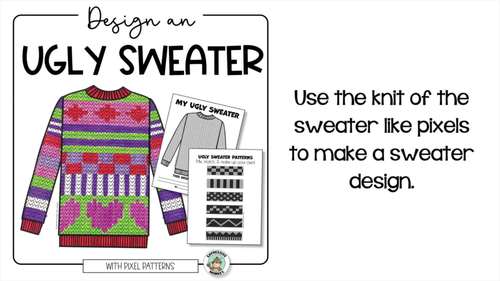 Ugly Christmas Sweater Design • Christmas Art Activity • Winter Art Lesson