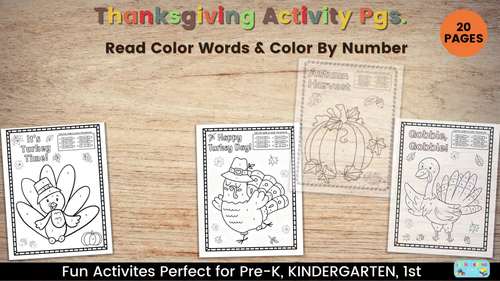 Thanksgiving Activity Pages, Thanksgiving Math Activities, November ...