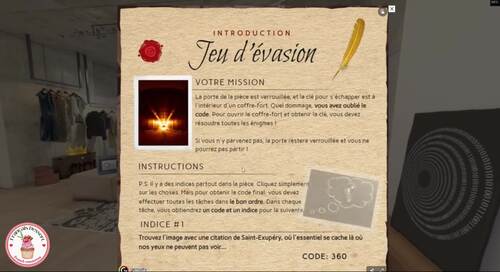Jeu d'évasion Passé Composé Français A2-B1 FLE Escape Room French
