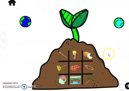 R Blend Tic Tac Toe Earth Day BOOM CARDS by One Silly Sausage Speech